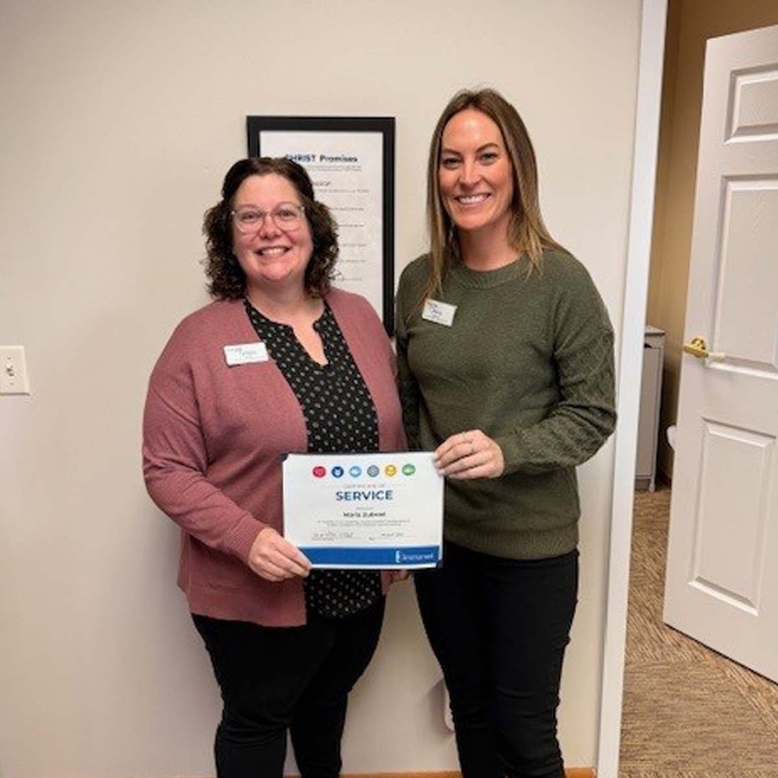 Trinity Village announces its quarterly CHRIST Promises Award recipient